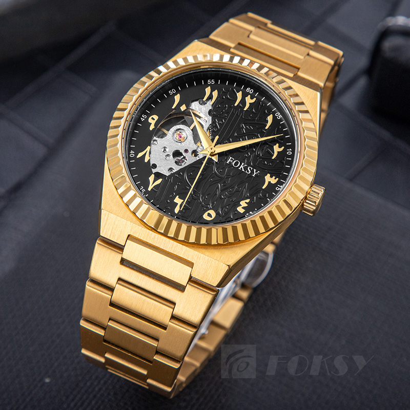 Custom Men Automatic Watch Stainless Steel 5ATM Leisure Fashion ...